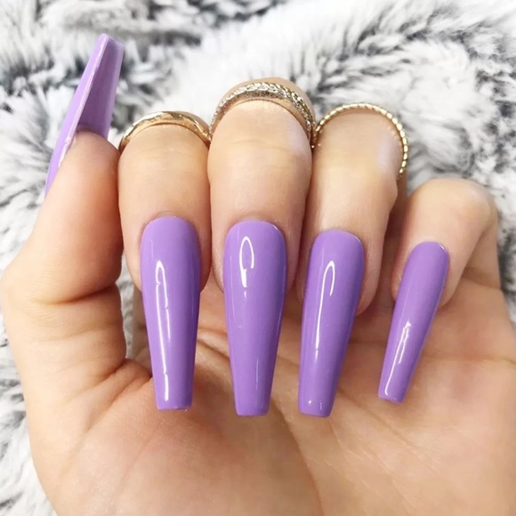 Makeup | Long Coffin Shape Press On Nails Set Of 2 | Poshmark